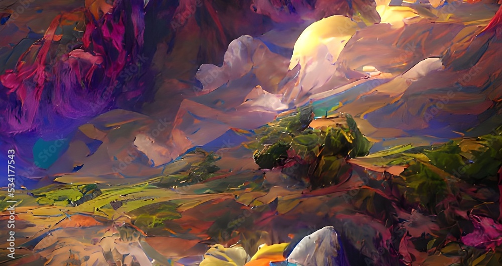 Colorful abstract psychedelic illustration, surreal op art linear ...