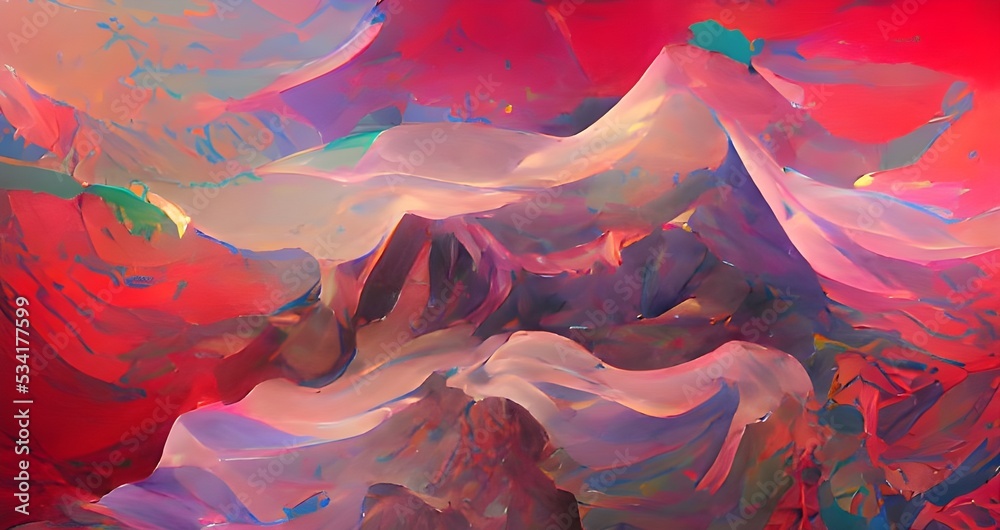 Colorful abstract psychedelic illustration, surreal op art linear ...