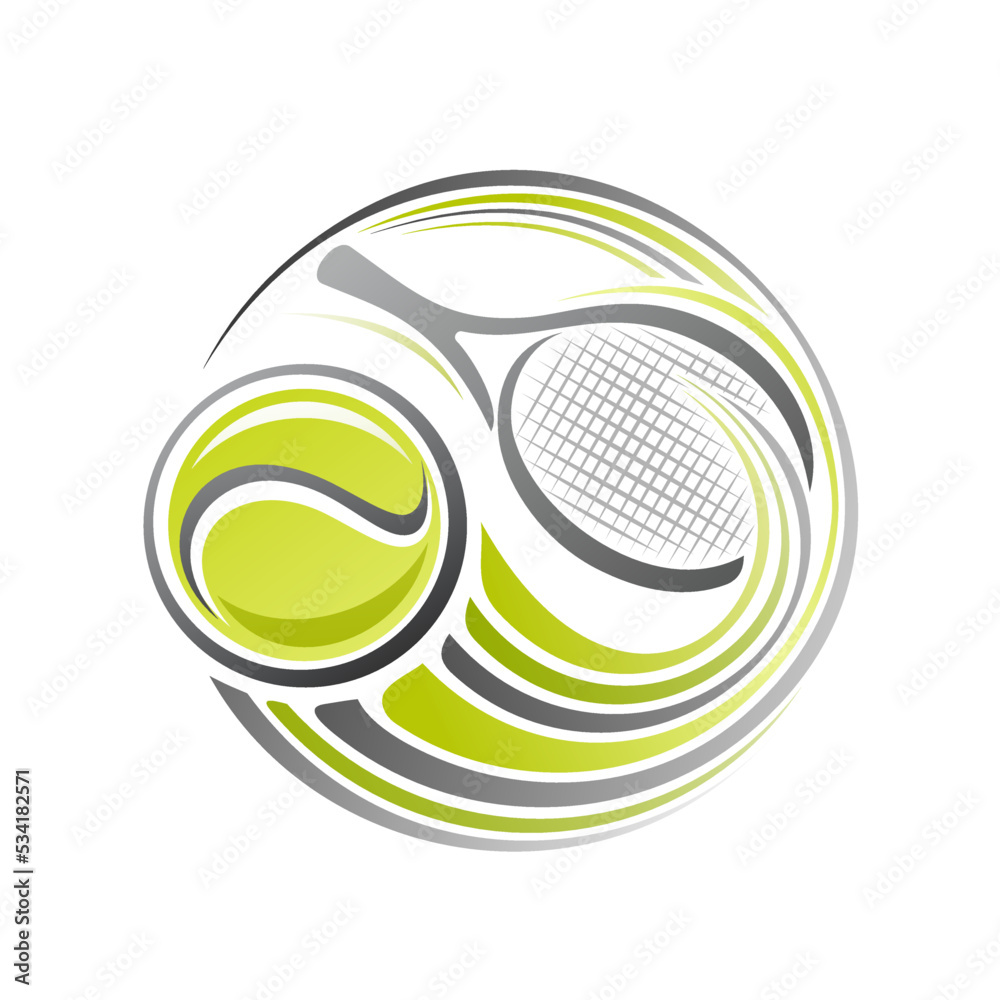 Vector logo for Tennis Sport, isolated modern emblem with illustration ...