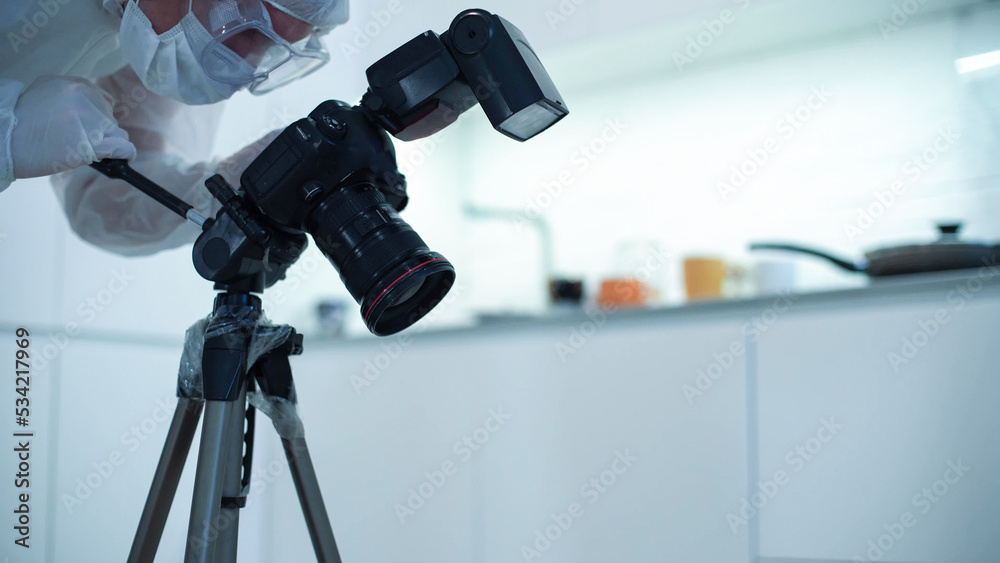 Crime Scene Site Police Photographer Forensic Scientist Murder Collect ...