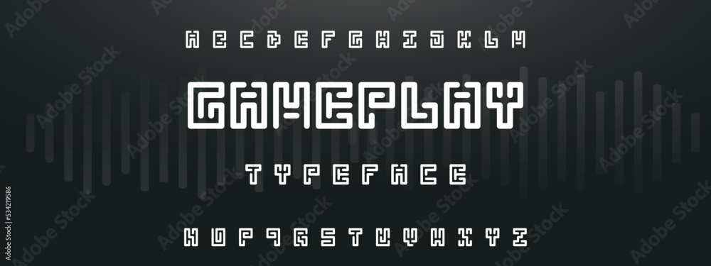 Sports minimal tech font letter set. Luxury vector typeface for company ...