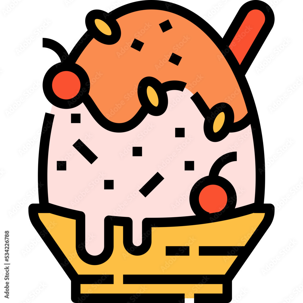 bingsu icon symbol element Stock Vector | Adobe Stock