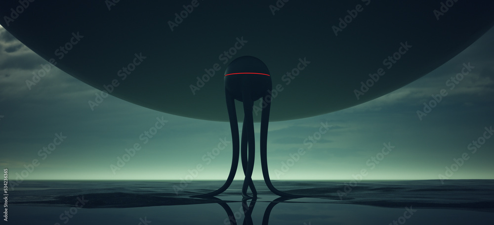 Alien Invaders From Outer Space Extra-Terrestrial with Tentacles ...