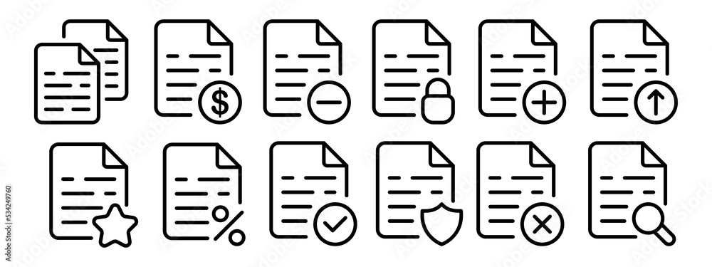 File set icon. Upload and download data, favorite material, like ...