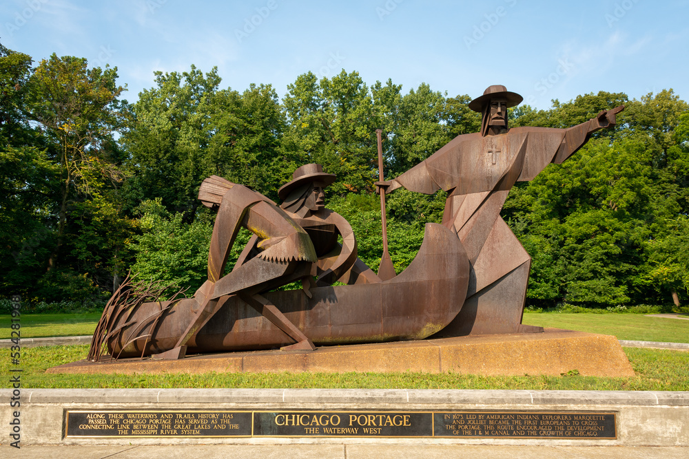 Lyons, Illinois, USA - Sep 15th 2022 - The historic site of the Chicago ...