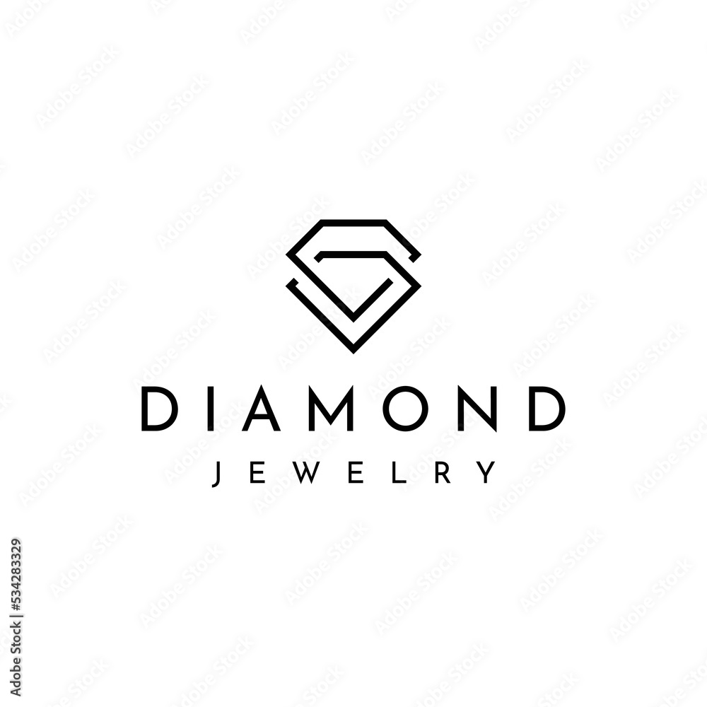 double diamond or infinity diamond logo design Stock Vector | Adobe Stock