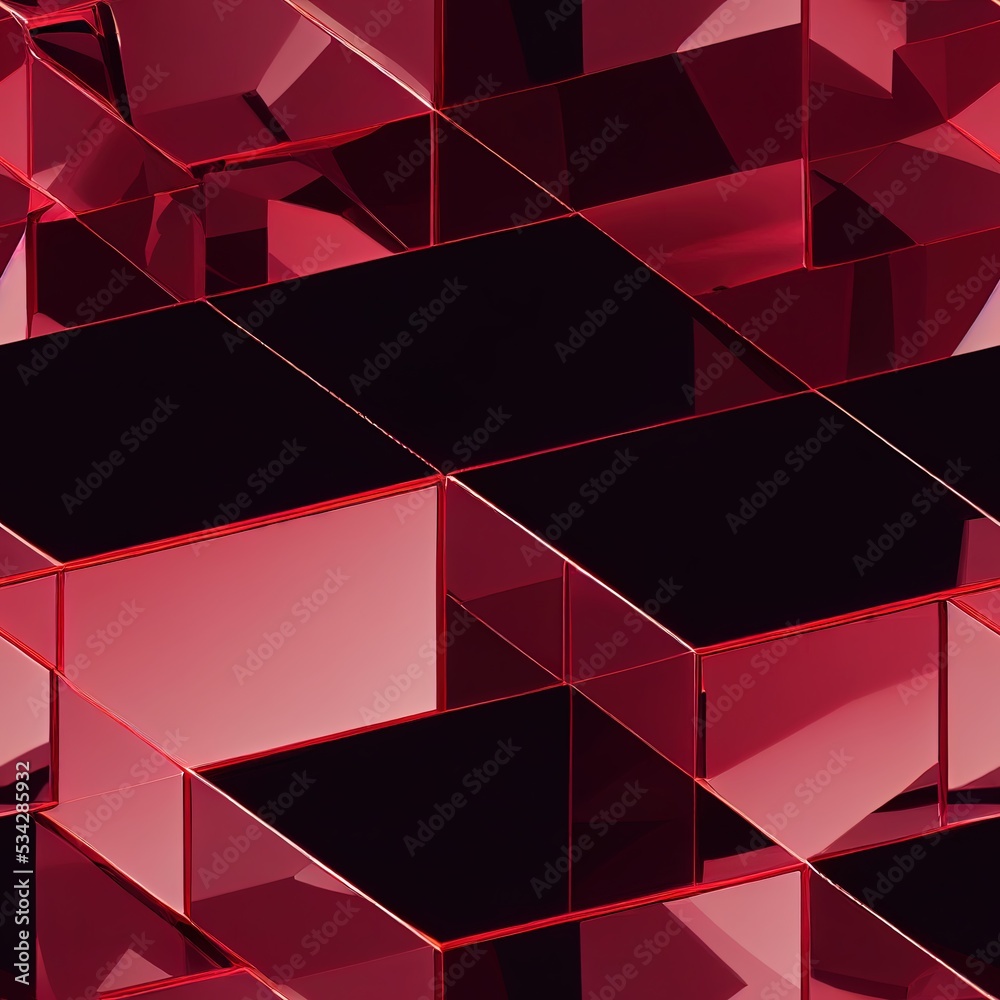 Ruby crystal texture tiles. Magic seamless pattern with colorful shiny ...