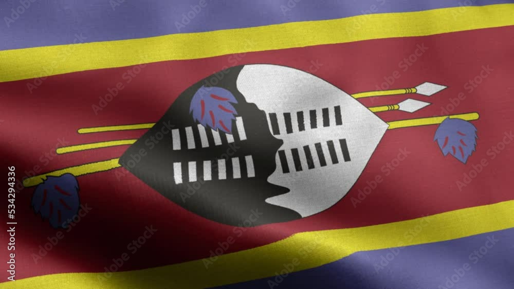 Flag Of Swaziland - Swaziland Flag High Detail - National flag ...