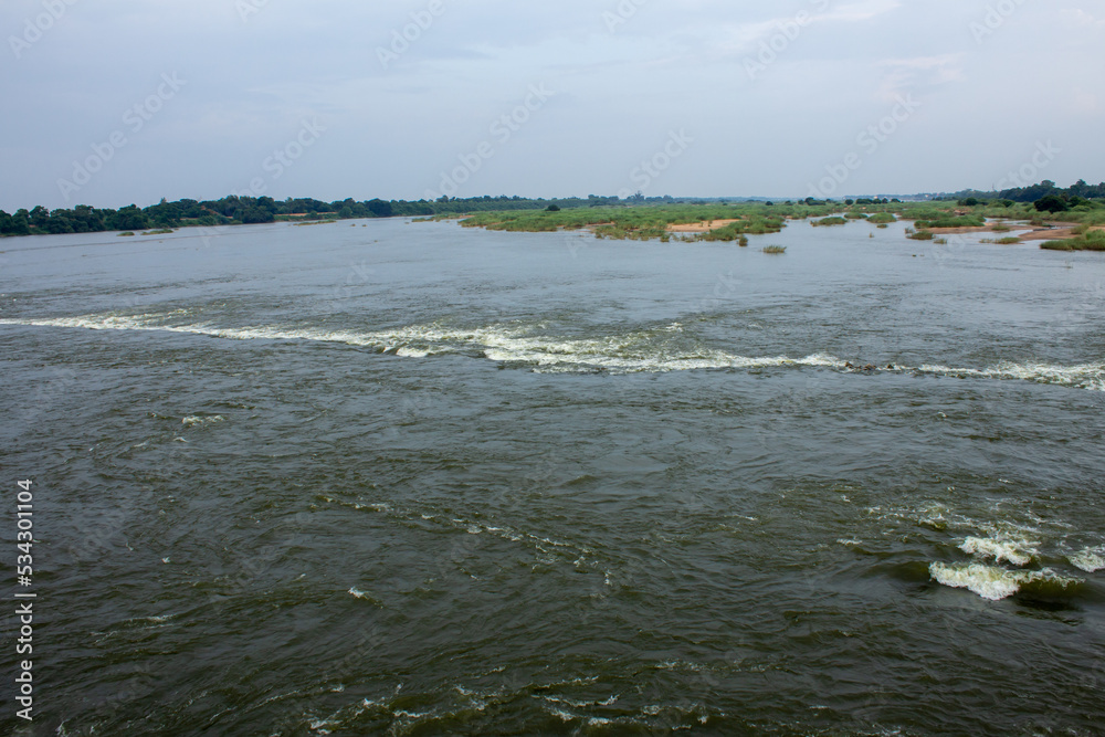 Water released into kaveri river from upper anaicut dam in Tamil Nadu ...