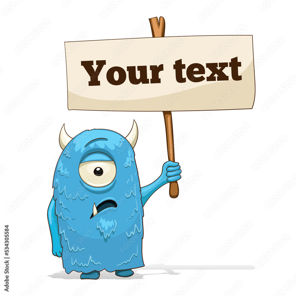 Cartoon character alien with place for text PNG illustration with ...