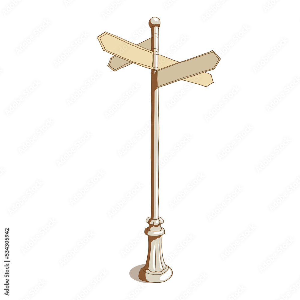 Street indicator old PNG illustration with transparent background Stock ...