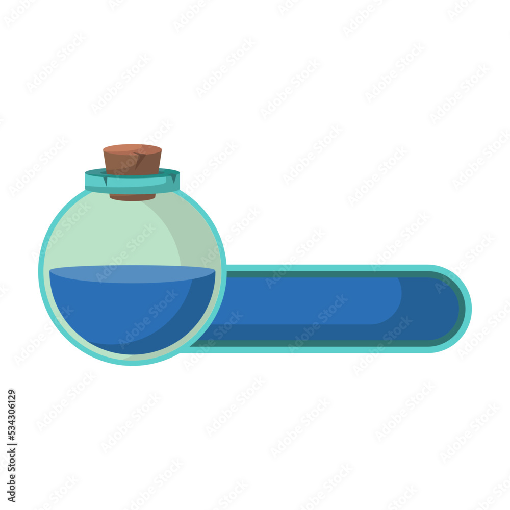 Vetor de Game icon of bottle with poison or elixir and status indicator ...