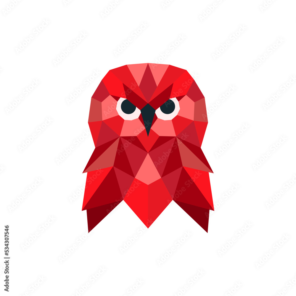 Owl Geometric Logo design Vector illustration Stock Vector | Adobe Stock