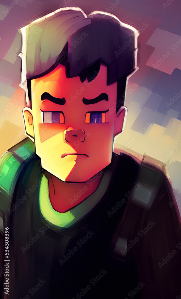 A Pixel Character Player Stock Illustration | Adobe Stock