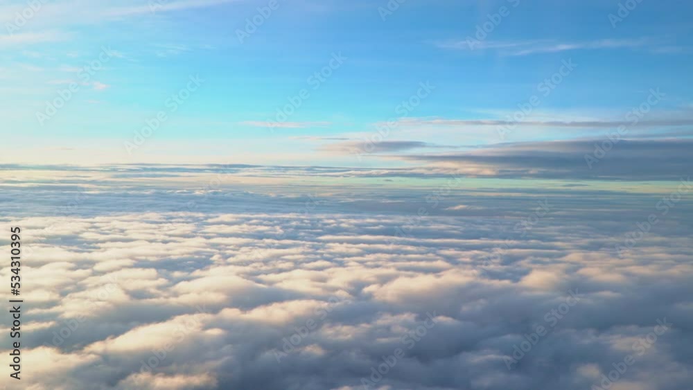 aerial view the sea of cloud on sky..An aerial view of the top cloud ...