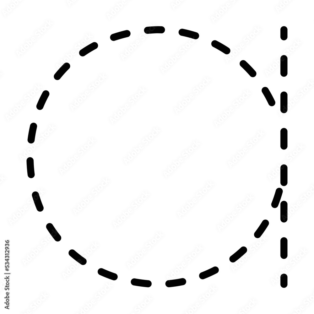 Tracing Alphabet lowercase small letter a prewriting dotted line ...