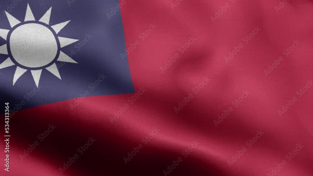Flag Of Taiwan - Taiwan Flag High Detail - National flag Taiwan wave ...