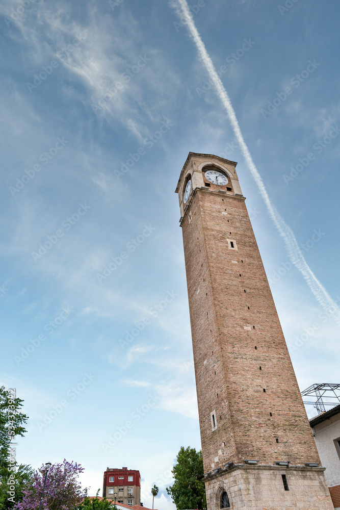 Adana Great Clock Tower (Büyük Saat in Turkish language) in Turkey. The ...
