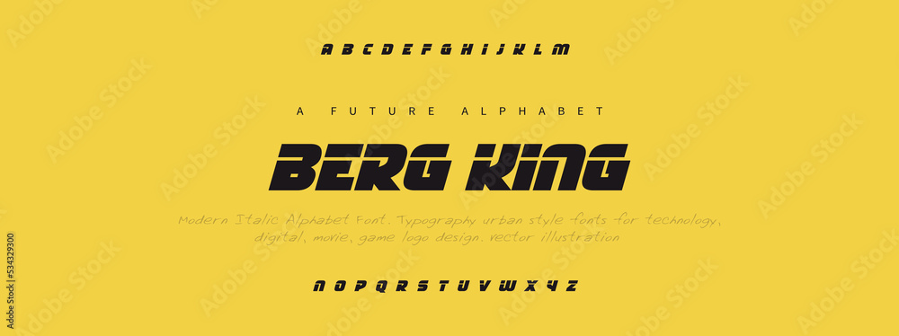 BERG KING Elegant alphabet letters font and number. Classic Lettering ...