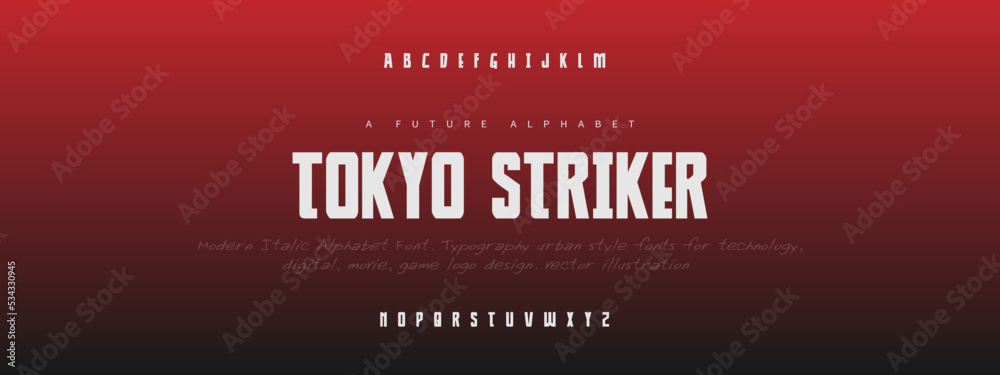 TOKYO Elegant alphabet letters font and number. Classic Lettering ...