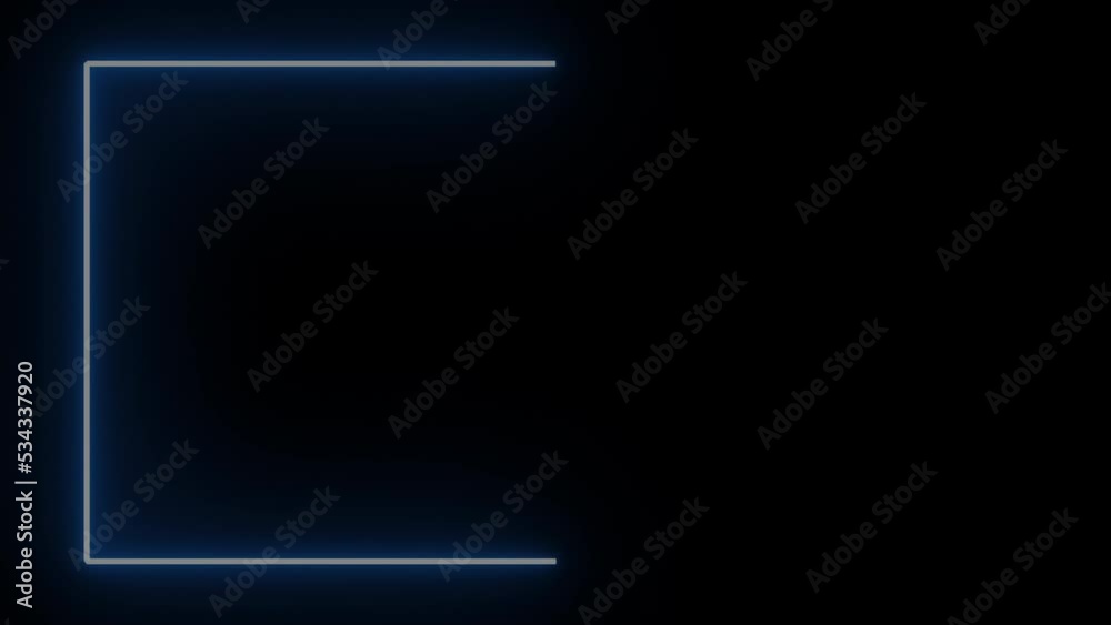 Colorful neon glow box flickering lights abstract motion screen ...