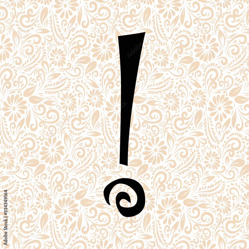 Curlz Alphabet SYMBOL EXCLAMATION MARK , Black alphabet vector ...