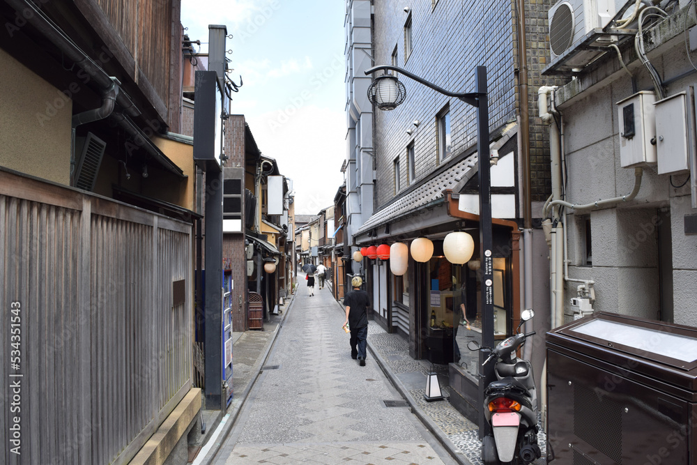 Ponto-chō, which is one of traditional hanamachi district in Kyoto ...