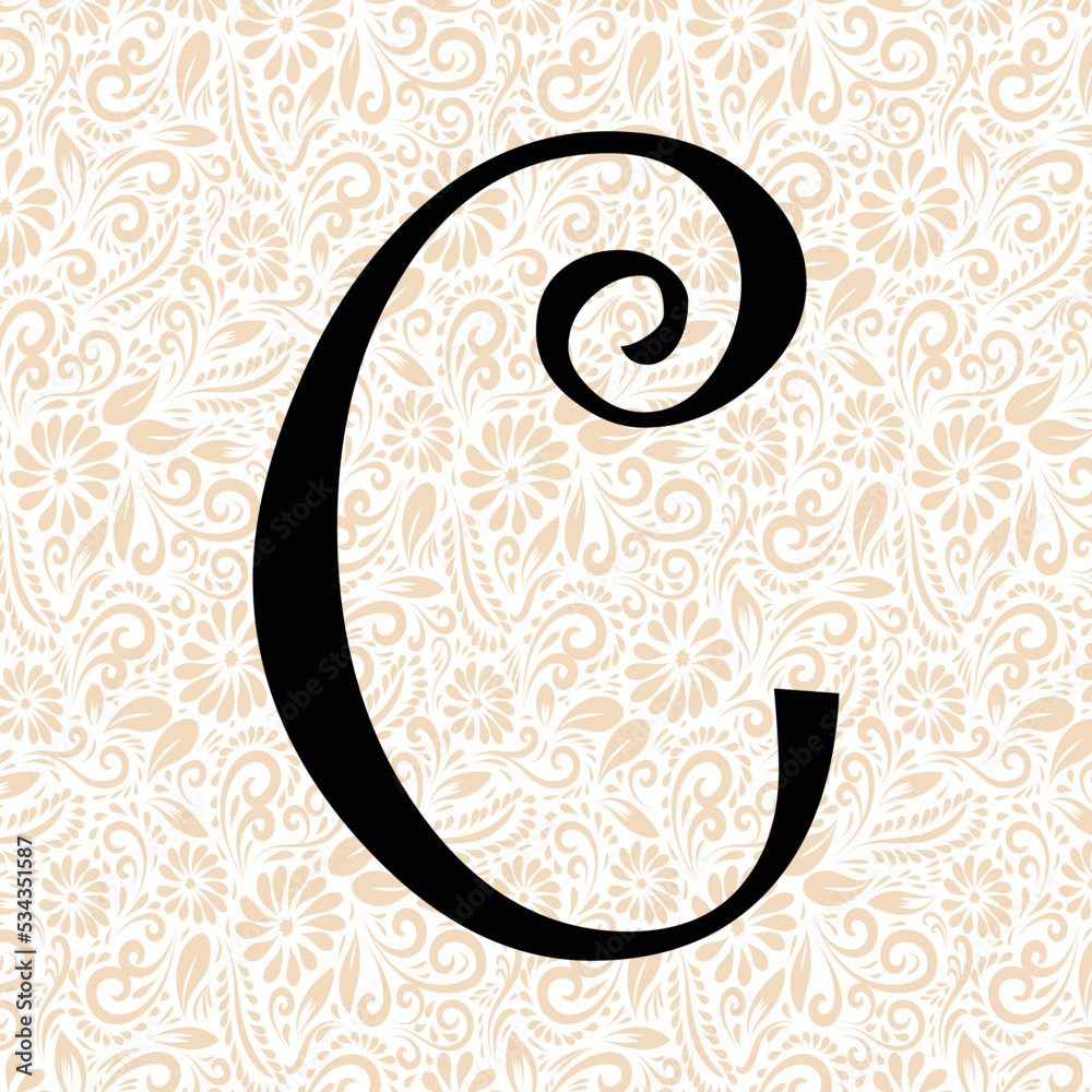Curlz Alphabet C UPPER , Black alphabet vector, alphabet vector ...