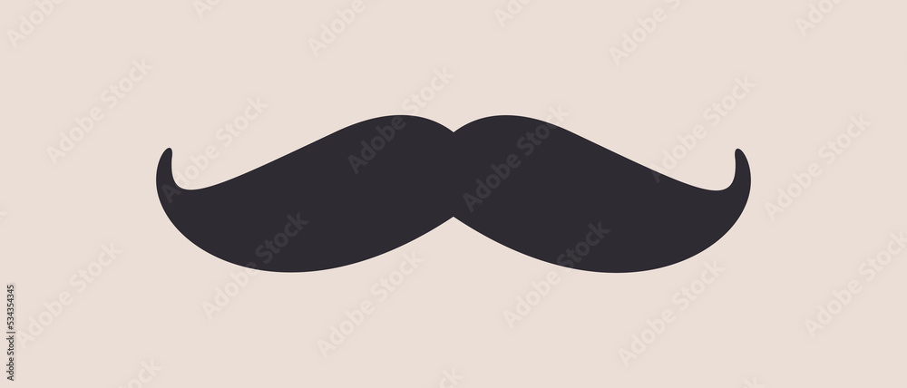 Vector moustache icon. Decorative element for booth. Man and father ...