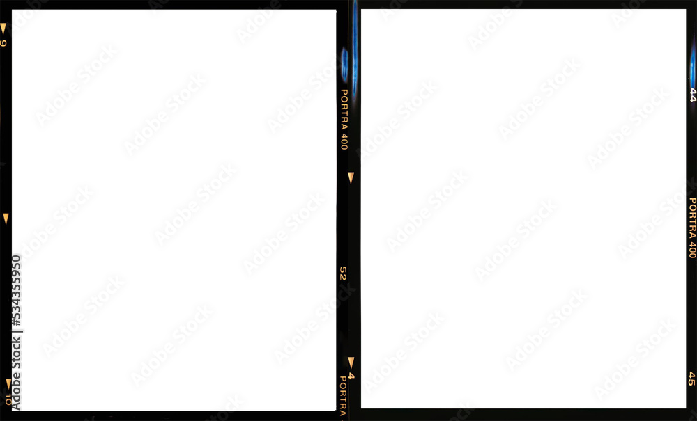 empty 120mm Film Half Frame Or Border Png , vintage retro effect ...