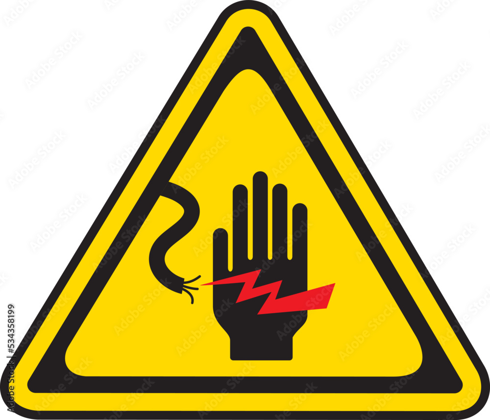 High voltage icon, danger , vector illustration Stock Vector | Adobe Stock