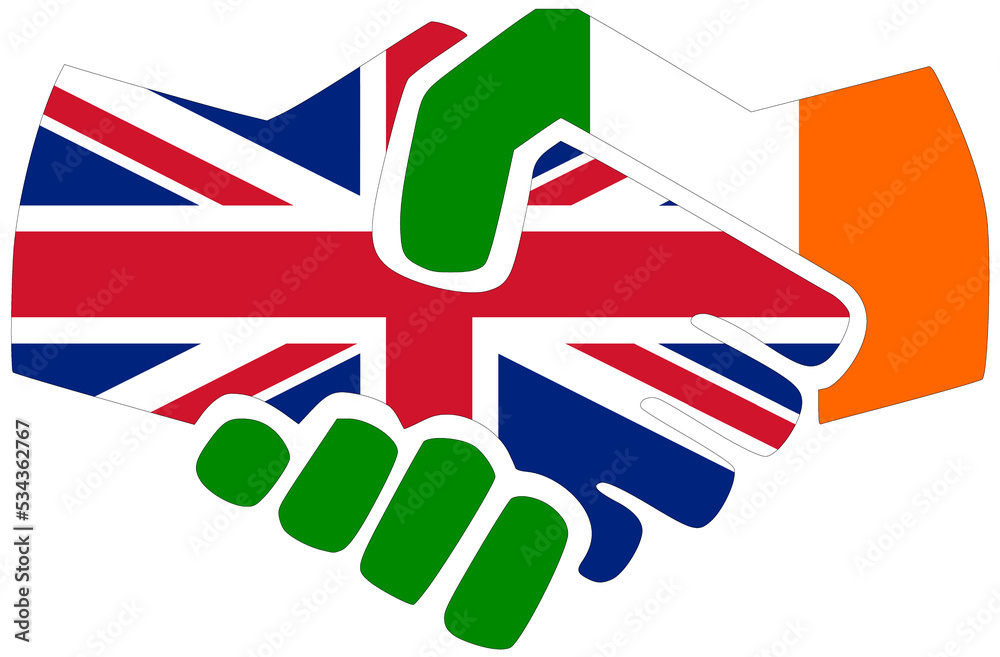 UK - Ireland handshake Stock Illustration | Adobe Stock