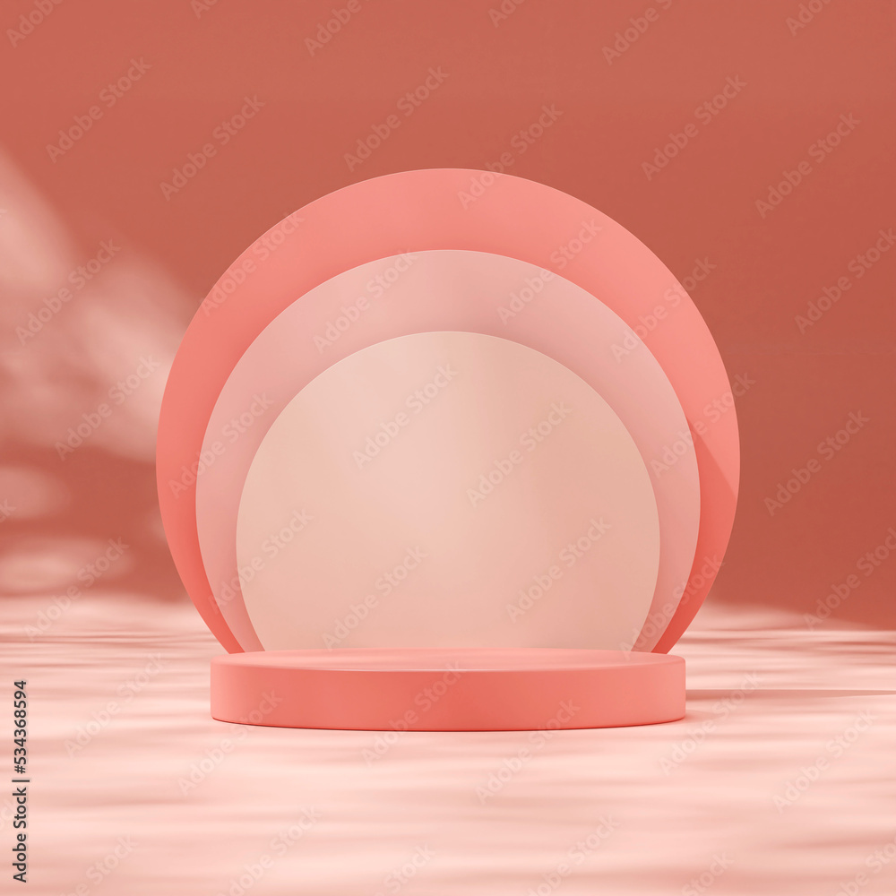 Square layout of gradient circle and gobo light 3d render mockup ...