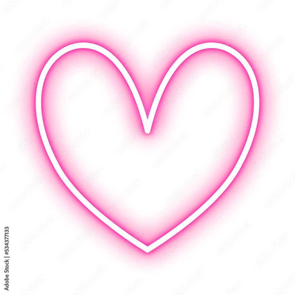 heart pink neon light Stock Illustration | Adobe Stock