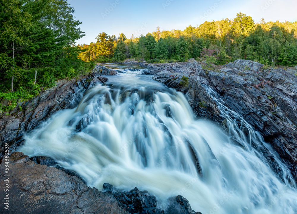 The top of the waterfall at Chutes Provincial Park, simply known as The ...
