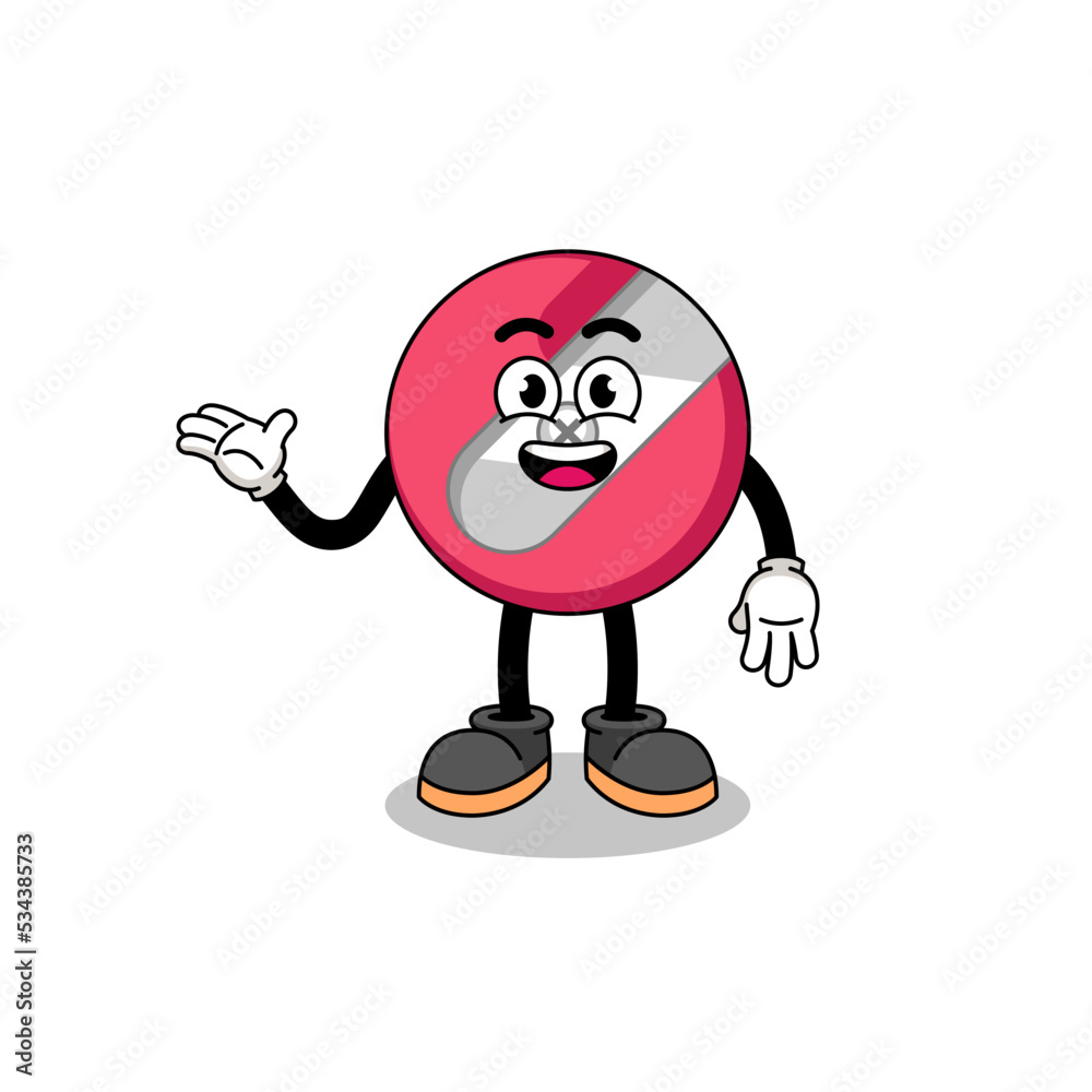 cartoon with welcome pose Stock Vector | Adobe Stock