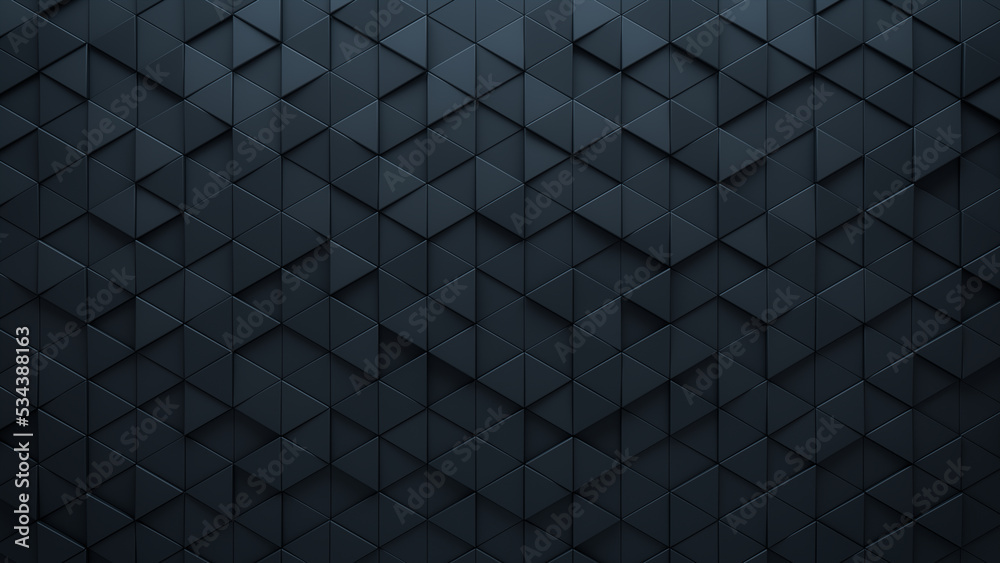 Semigloss, 3D Mosaic Tiles arranged in the shape of a wall. Futuristic ...