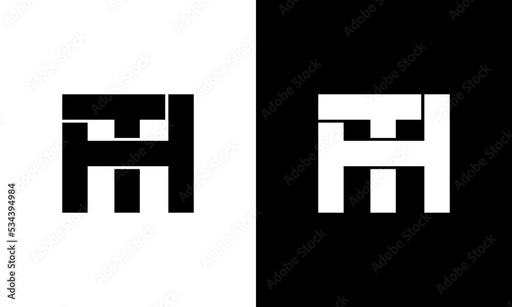 letter ht logo design Stock Vector | Adobe Stock