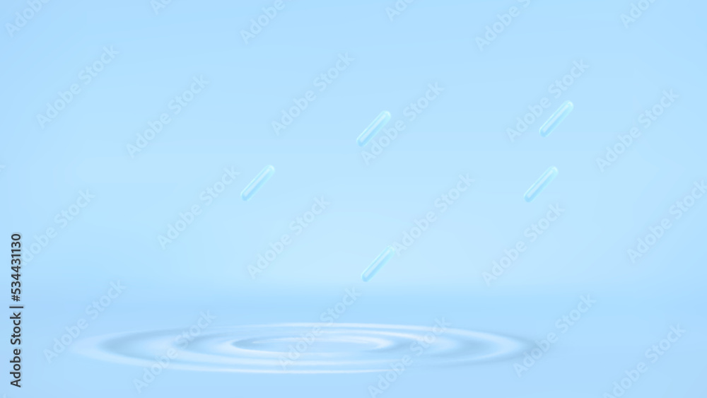 Realistic water ripple effect texture on blue background. Splash water ...