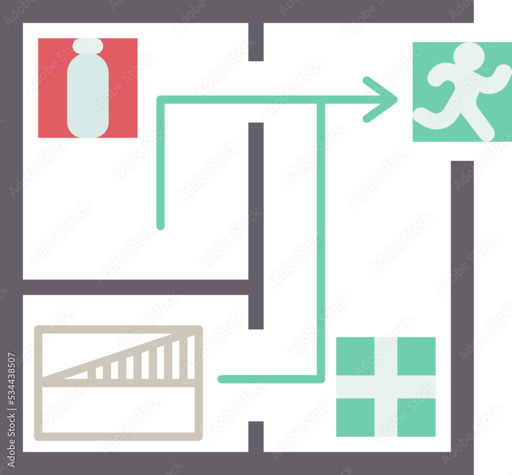 evacuation icon Stock Vector | Adobe Stock