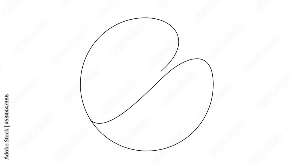 One line stop sign on a white background. Self drawing animation of ...