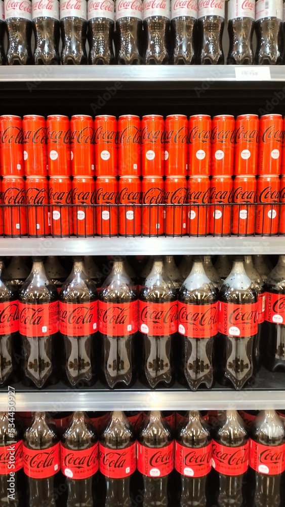 Coca Cola Products Stacked on Supermarket Shelf in Cagayan De Oro ...