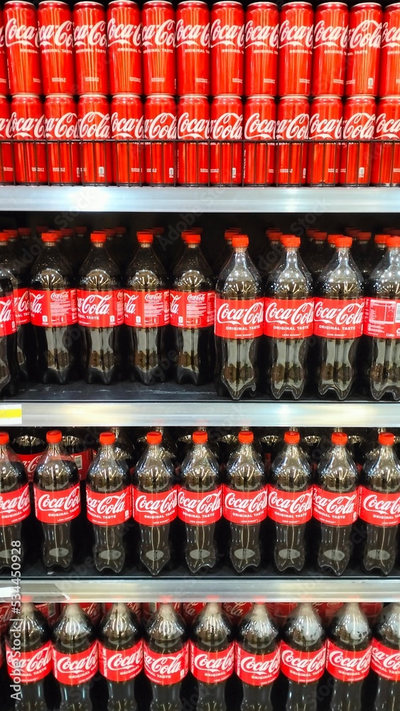 Coca Cola Products Stacked on Supermarket Shelf in Cagayan De Oro ...