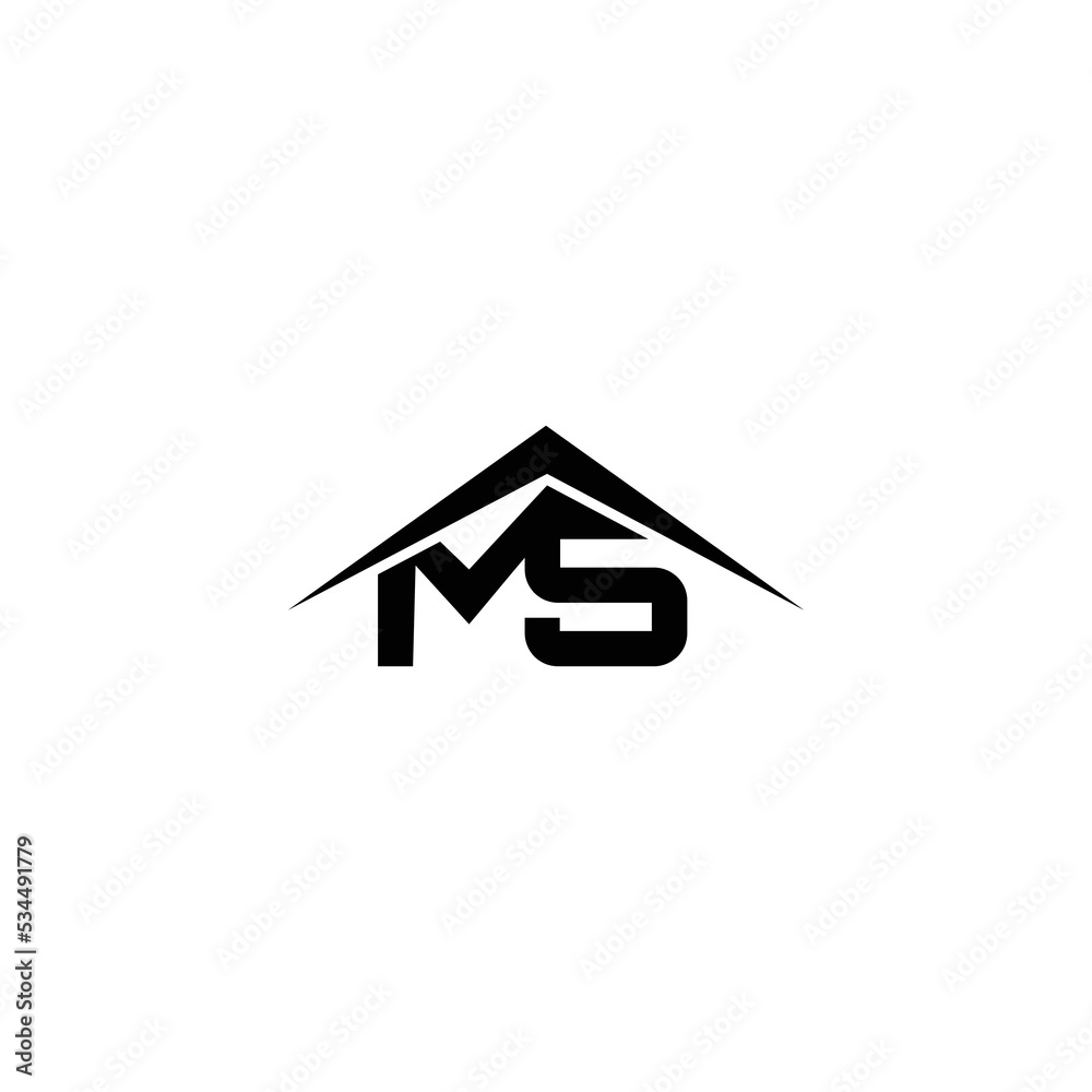 Alphabet MS Home Logo letter M and S logo design, MS Creative ...