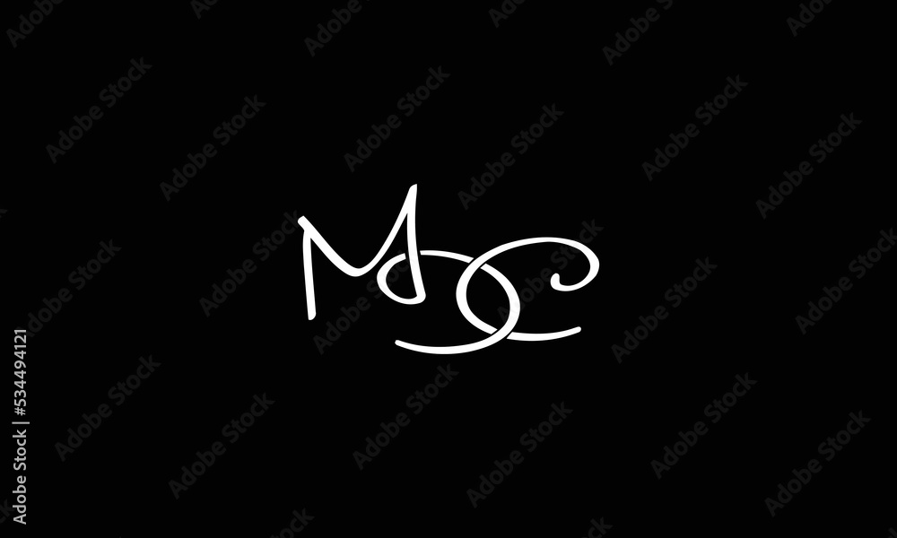 MDC letter logo design with black background in illustrator, vector ...