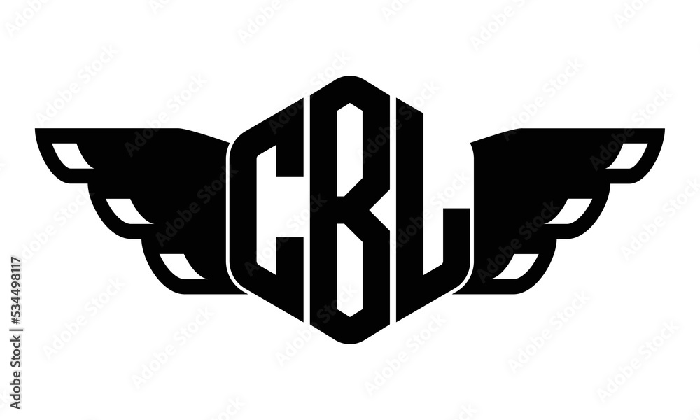 CBL three-letter butterfly iconic logo design vector template | polygon ...