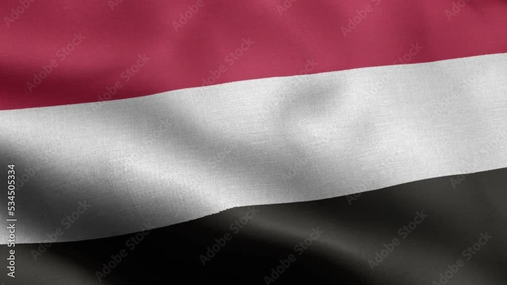 Flag Of Yemen - Yemen Flag High Detail - National flag Yemen wave ...