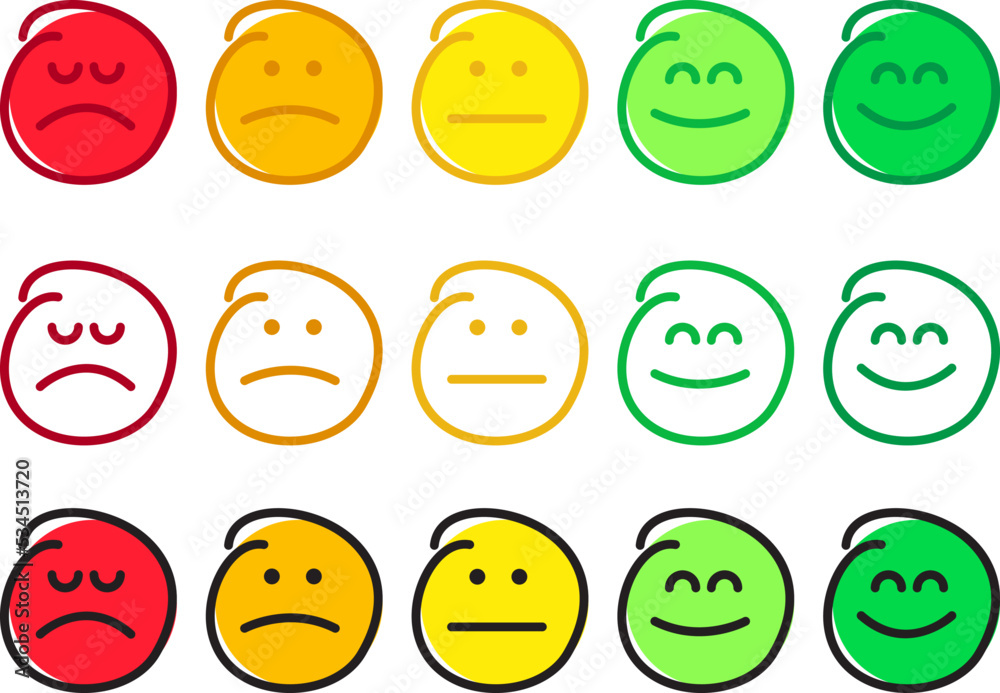vector mood emoji icons Stock Vector | Adobe Stock
