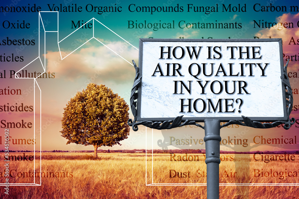 HOW IS THE AIR QUALITY IN YOUR HOME? - concept with the most common ...