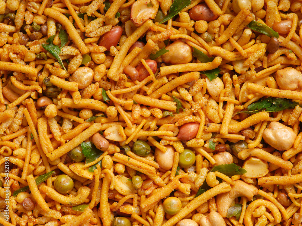 Madras mixture is a popular evening snack in south India. Made of gram ...